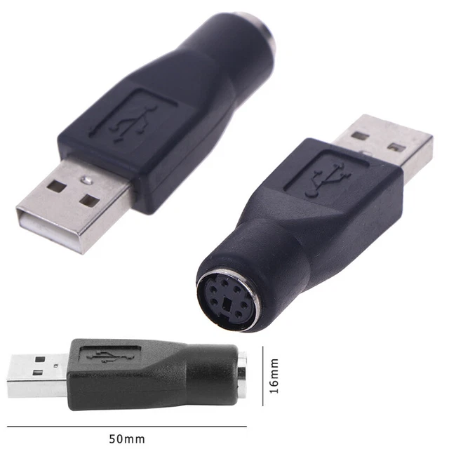 2X PS/2 MALE to USB Female Port Adapter Converter for x Keyboard Mouse ...