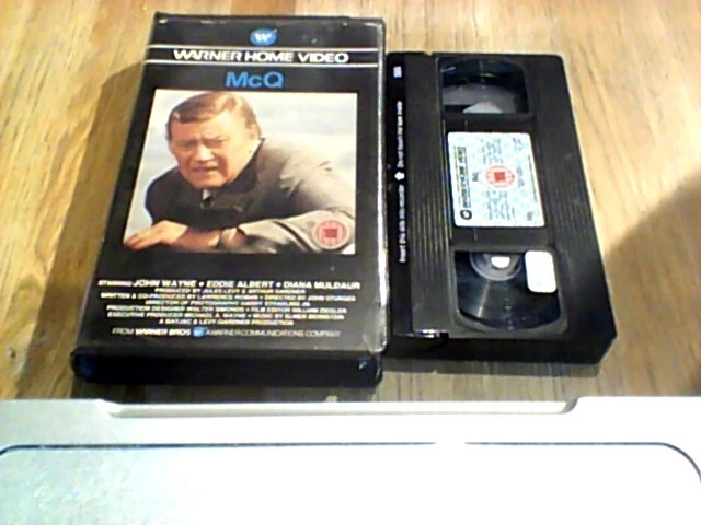 MCQ UK PAL BIG BOX PRE CERT VHS VIDEO 1994 John Wayne John Sturges COP ...