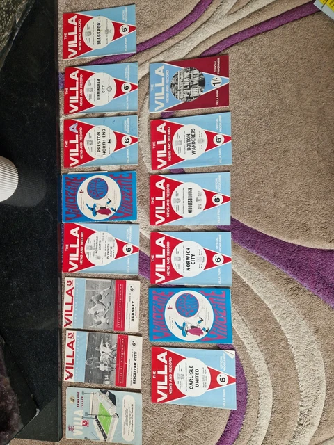 ASTON VILLA PROGRAMMES £30.00 - PicClick UK