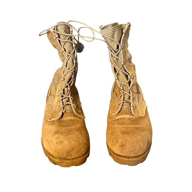 WELLCO US MILITARY Combat Boots Tan Suede Canvas 9.5 R £44.59 - PicClick UK