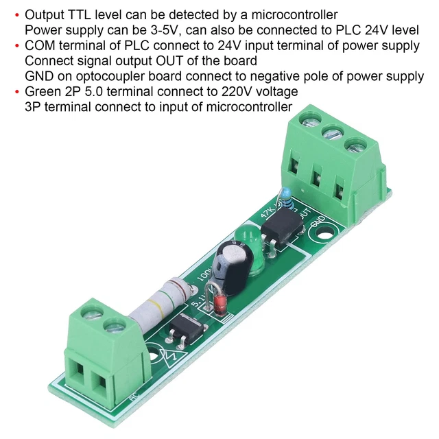 OPTO ISOLATOR MODULE Optocoupler Isolation Board Voltage Detection AC ...