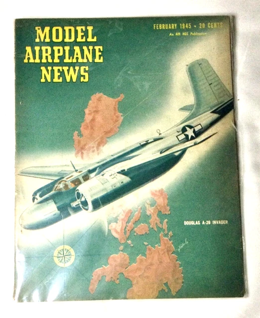 VINTAGE WWII MODEL Airplane News Magazine February 1945 Douglas A-26 ...