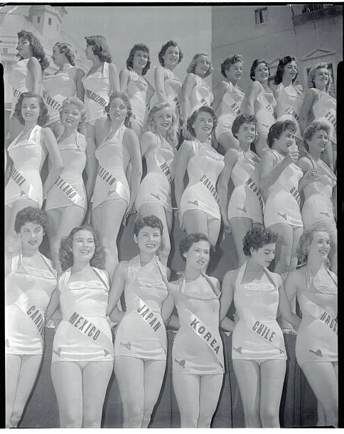 THE MISS UNIVERSE Beauty Pageant Contestants 1955 Old Photo 1 $9.00 ...