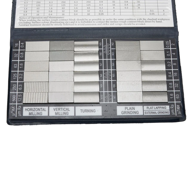 SURFACE ROUGHNESS COMPARISON Sample Block for Six Important Processing ...