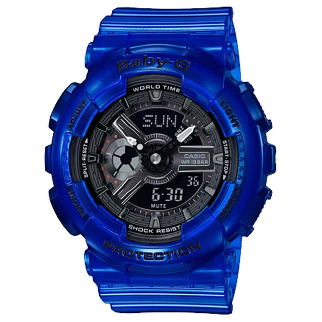 CASIO G-SHOCK BABY-G Watch Big Case Blue Aqua Planet BA-110CR-2ADR £126 ...