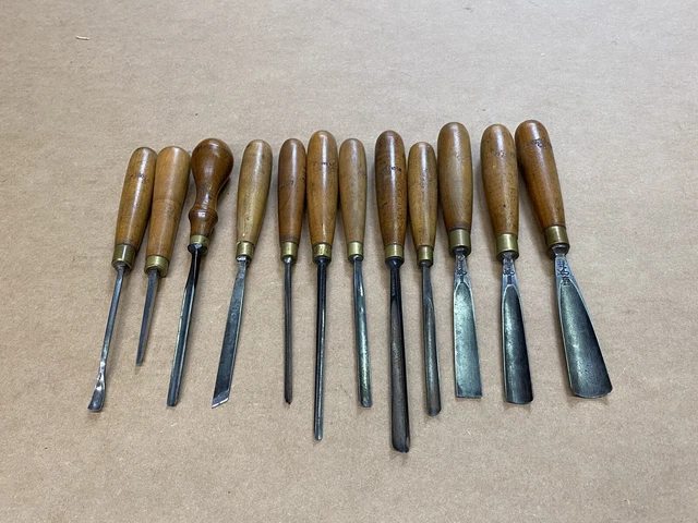 VINTAGE BUCK BROTHERS Wood Carving Chisels 12pc $199.99 - PicClick