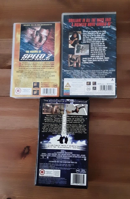 SPEED, SPEED 2 & Matrix...Sandra Bullock & Keanu Reeves on vintage VHS £10.00 - PicClick UK