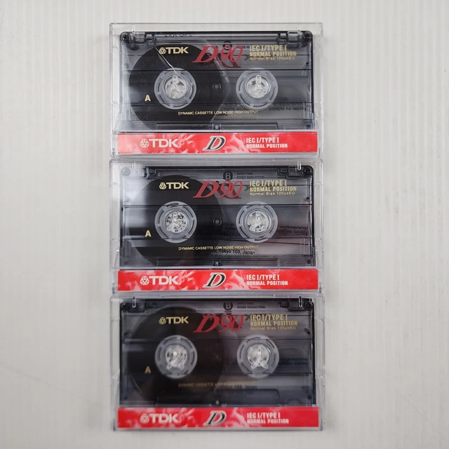 3X TDK D90 Blank Audio Cassette Tapes IEC I/Type 1 $19.99 - PicClick AU