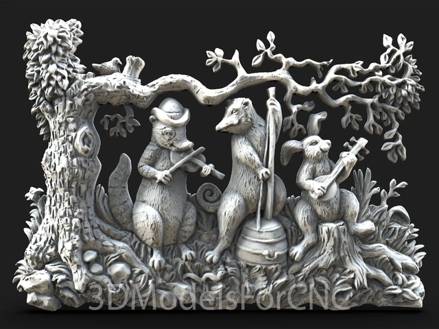 3D MODEL STL File for CNC Router Laser & 3D Printer Eagle with US Flag ...