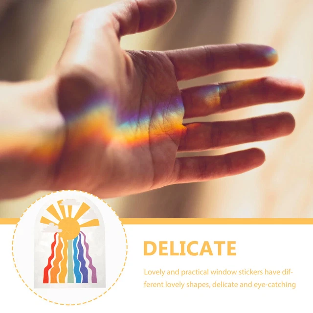 2 SHEETS SUN Catchers Window Sticker Prism Window Cling Decorative ...
