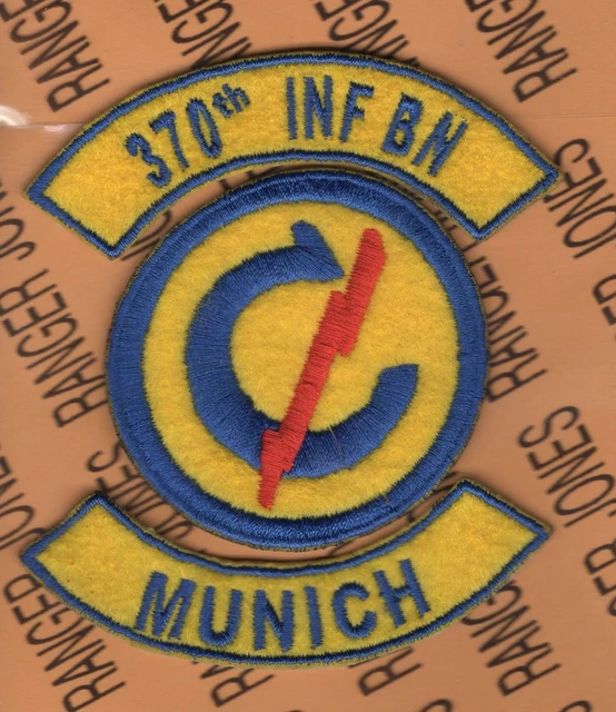 US ARMY 370TH Infantry Battalion Constabulary Munich Germany patch tab ...