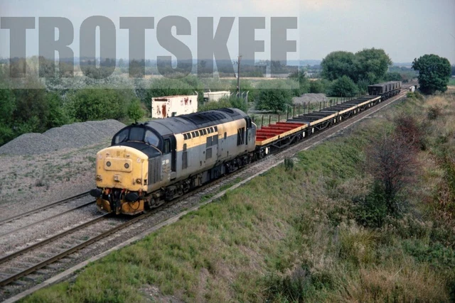 35MM SLIDE BR British Rail Diesel Loco 37191 Class 37 Lea Marston 1995 ...