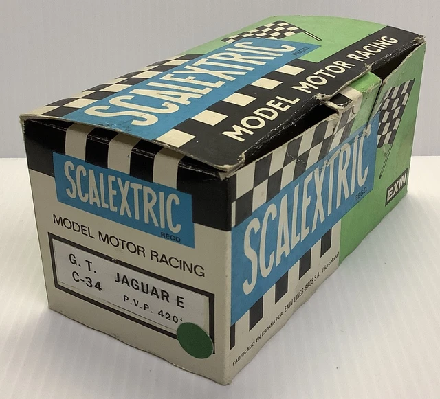 = SCALEXTRIC EXIN 1970s C34 JAGUAR E-TYPE G.T. (BOX & LINER USED) Green ...
