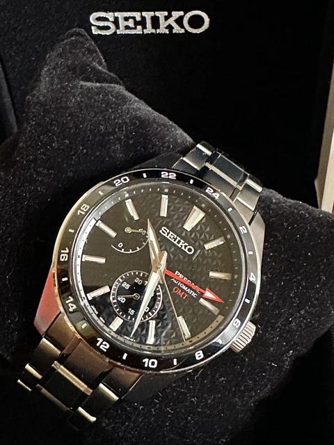 SEIKO PRESAGE MEN'S Black Watch - SPB221J GMT $1,250.00 - PicClick AU