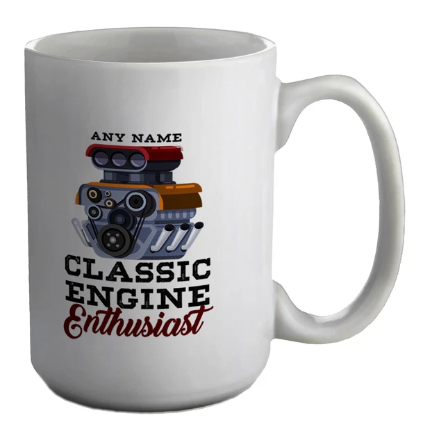 PERSONALISED GREASE MONKEY Engine Enthusiast Mug 15oz Large Cup Gift White $26.09 - PicClick AU