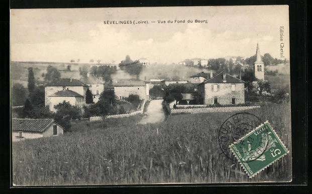 CPA SÉVELINGES, VUE du Fond du Bourg 1912 EUR 5,00 - PicClick FR