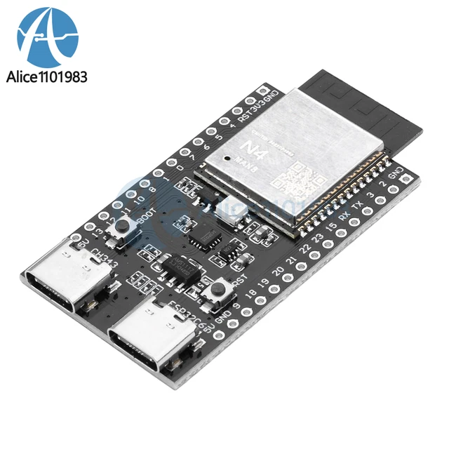 ESP32-C6 WIFI BLUETOOTH Development Board ESP32-C6 Module Dual TYPE-C ...