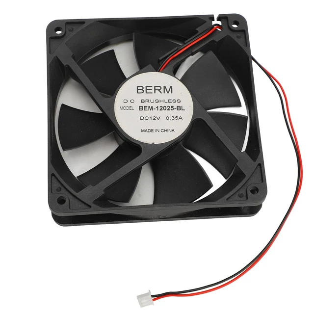 12V AXIAL FAN Dual Ball Bearing Fan High Strength 4.72in For Paint ...