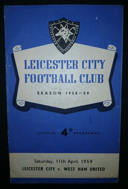 WEST HAM UNITED Away Programme v Leicester 11-04-1959. £1.49 - PicClick UK