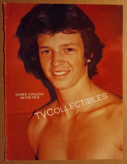 MAGAZINE PINUP~ JIMMY McNICHOL Shirtless ~1970s ~~Back- Model KIMBERLY ...