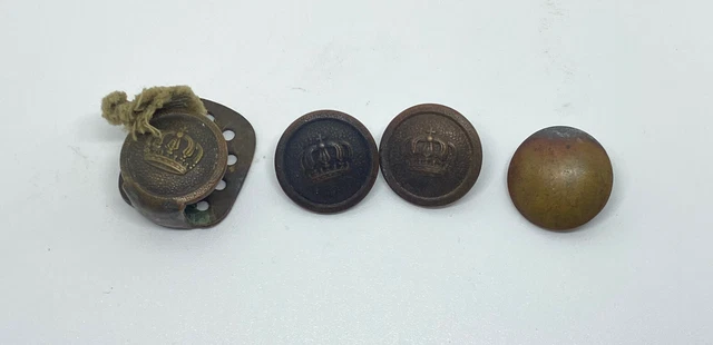 WWI GERMAN BUTTON Lot Imperial Army Buttons Belt Ramp Rare Bronze ...