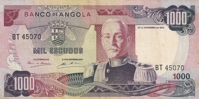 BILLET DE 1000 escudos de angola en bon état voir photo EUR 10,00 ...