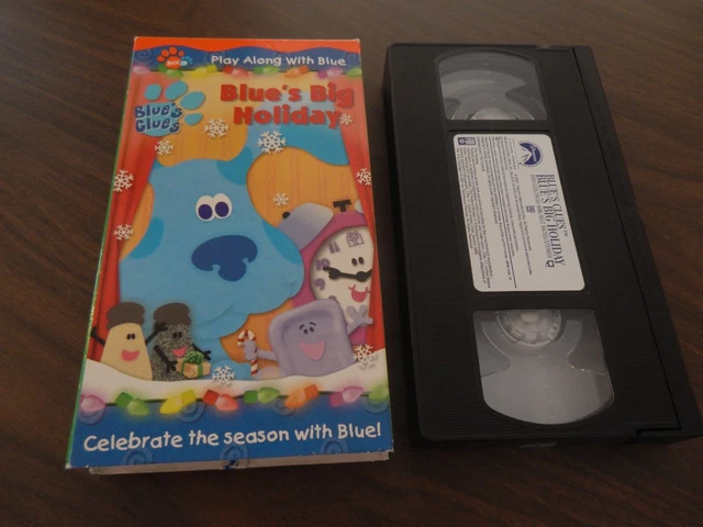 BLUE’S CLUES VHS Nick Jr. Nickelodeon Kids Cartoon Blue’s Big Holiday ...