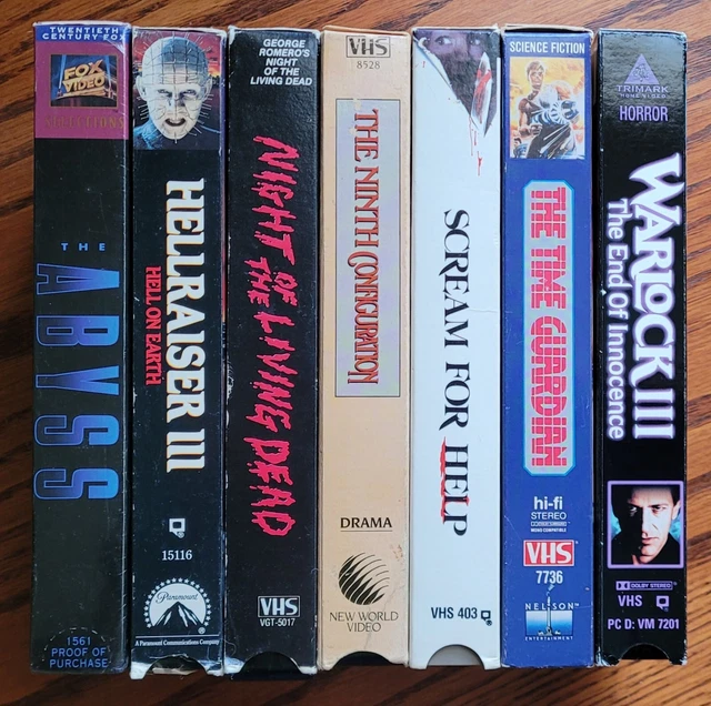 '80'S & '90'S HORROR/SCI-FI VHS Lot! 7 Movies! Slashers, Monsters ...
