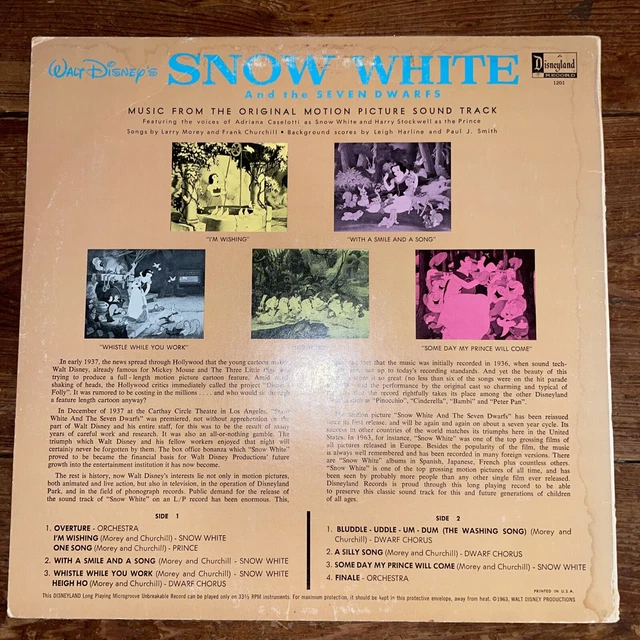 Walt Disneys Snow White And The Seven Dwarfs Vinyl Records Disneyland