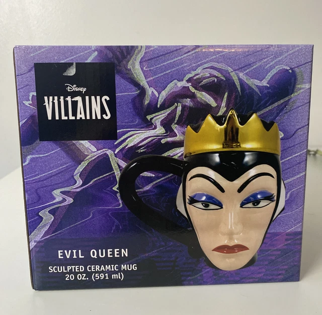 DISNEY VILLAINS EVIL Queen 20 oz. Premium Sculpted Ceramic Mug Snow ...