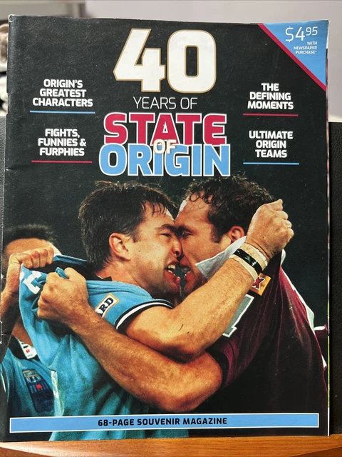 40 YEARS STATE Of Origin Souvenir Magazine 2020 NRL Football QLD vs NSW ...
