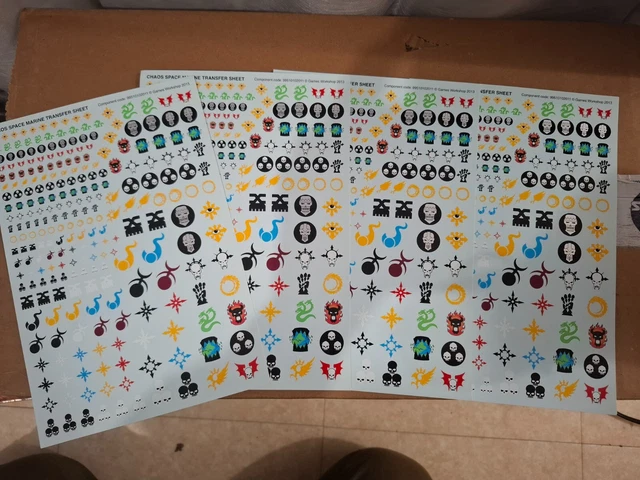 4 CHAOS SPACE Marines Transfer Sheets - Warhammer 40K EUR 11,00 ...