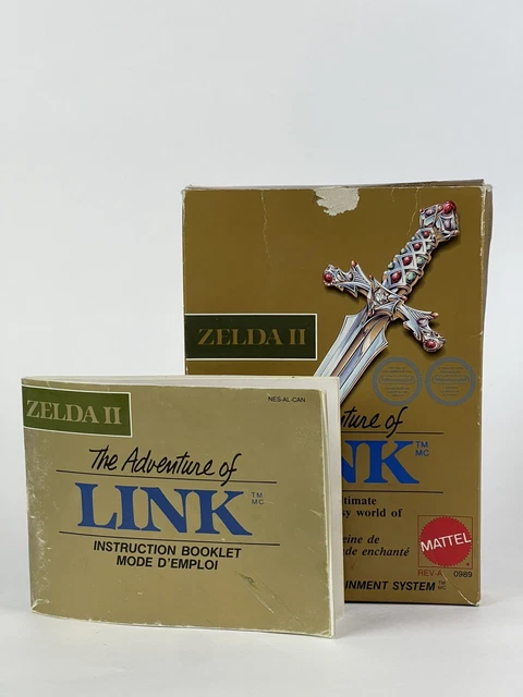 ZELDA II THE Adventure of Link Nintendo NES Original Box & Manual Only ...