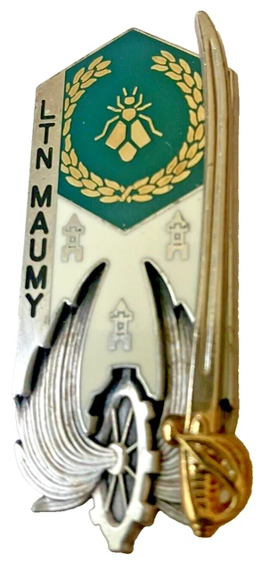 INSIGNE MILITAIRE PROMOTION Eor Train : " Ltn Maumy " Balme Saumur ...