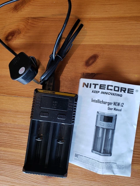 NITECORE NEW I2 Intellicharger Battery Charger UK Plug £0.99 - PicClick UK