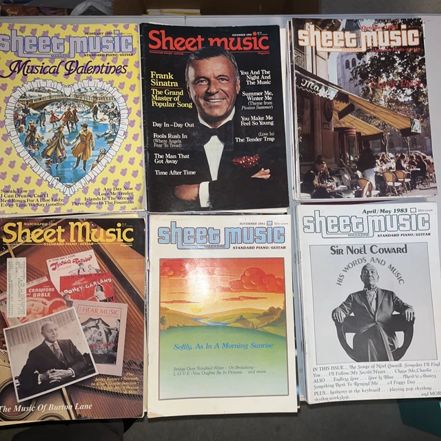 VINTAGE SHEET MUSIC Magazine LOT OF 50 Magazines Piano Guitar Late 80s ...