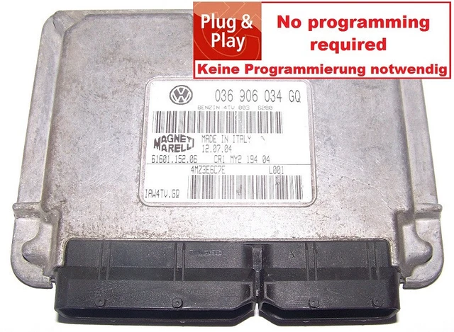 CONTROL UNIT VW Polo 9N 1,4l 16V 55KW Bky 036906034GQ IAW4TV.GQ ECU Pcm ...