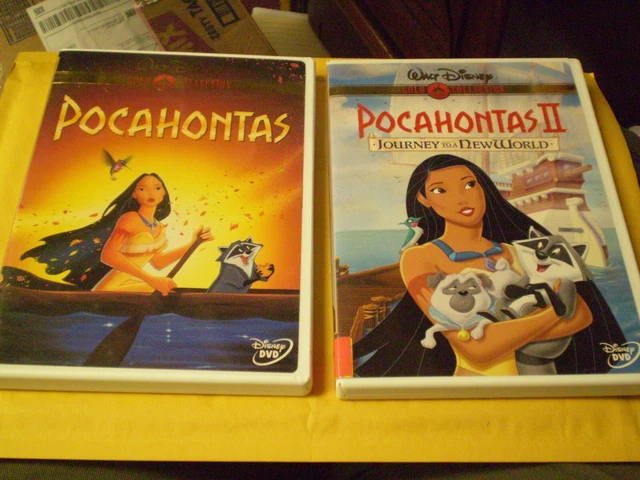 (2) DISNEY POCAHONTAS DVD Lot: Pocahontas + Journey to a New World w ...
