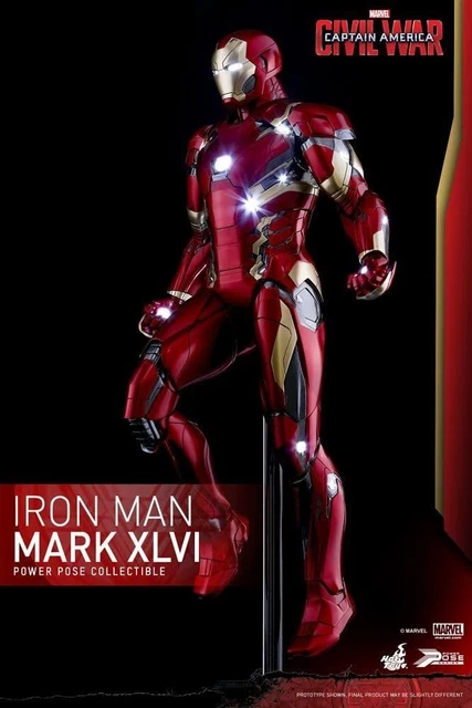POWER POSE SYBIL Waugh / Capitán América Iron Man Mark 46 1/6 Escala ...