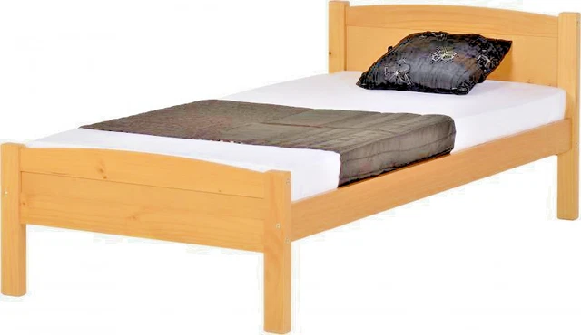 AMBER 3FT SINGLE 90cm Bed Frame Antique Pine Wooden Slats £99.74 ...