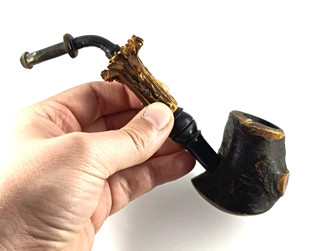 PIPE ANCIENNE ROPP Bussang 1870-1893 bruyère rustiquée bois de cerf EUR ...