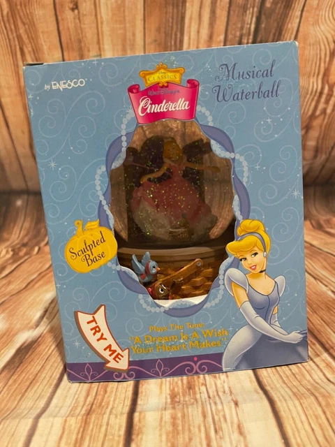 NIB DISNEY CINDERELLA Snow Globe Musical Box Waterball Enesco 'A Dream ...