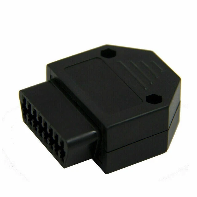 16 PIN CONNECTOR Plug Female Wire Socket OBDII Adaptor Diagnostic Tool ...