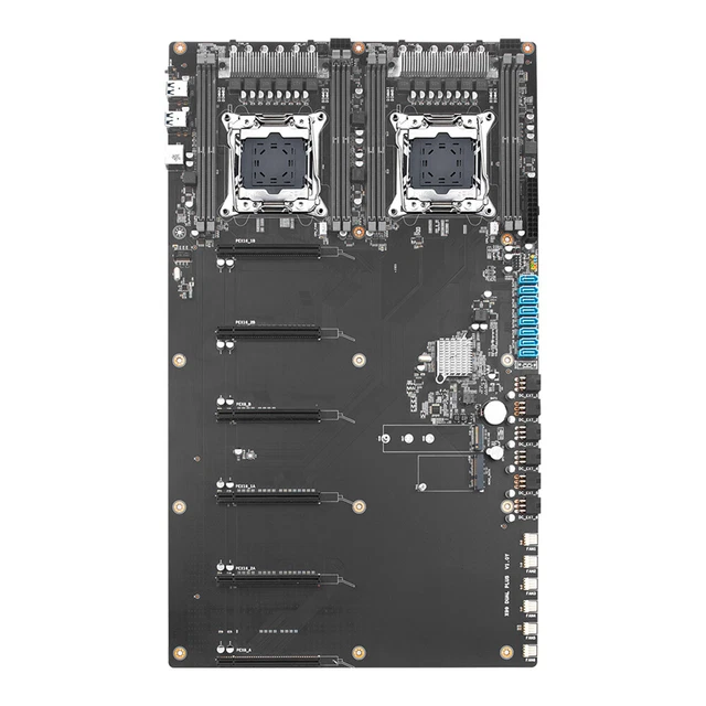 X99 DUAL PLUS Mining Mainboard NVME M.2 LGA 2011-3 V3/V4 CPU Socket PC ...