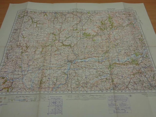 WW2 WAR OFFICE Map "CARMARTHEN" (Home Guard, Army, Civil Defence) £12. ...