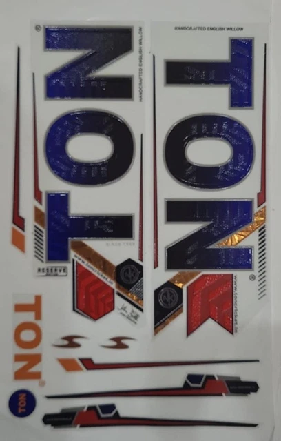 TON CRICKET BAT Sticker 3D Embossed Special Edition Full Bat Sticker ...