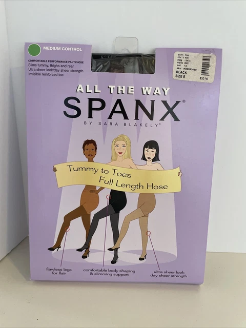 SPANX MEDIUM CONTROL Tummy to Toes Full Length Hose Black Size E £17.93 ...