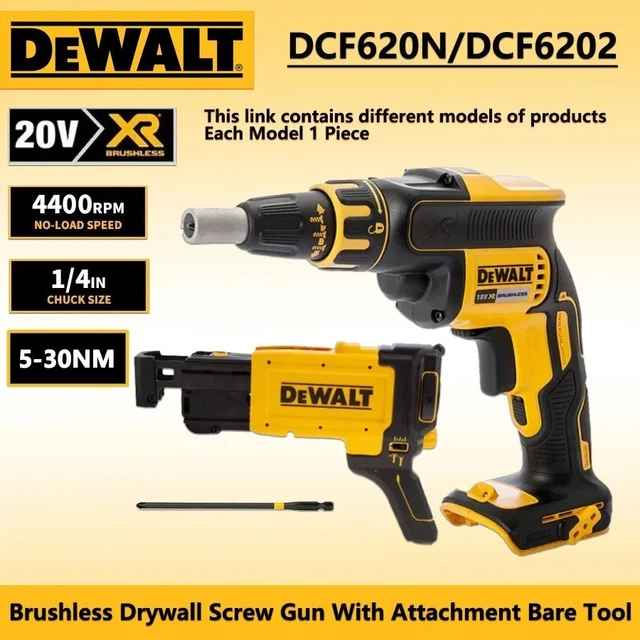 DEWALT DCF6202 COLLATED Drywall Screw Gun Attachment For DCF620 Bare ...
