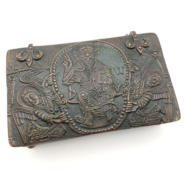 ANCIEN COFFRET BRONZE MAX LE VERRIER Linteau de st Genis des Fontaines ...