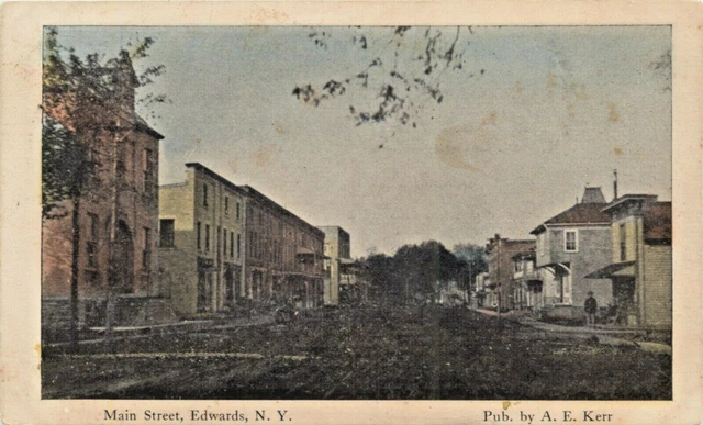 A VIEW OF Main Street, Edwards, New York NY 1913 EUR 10,99 - PicClick FR
